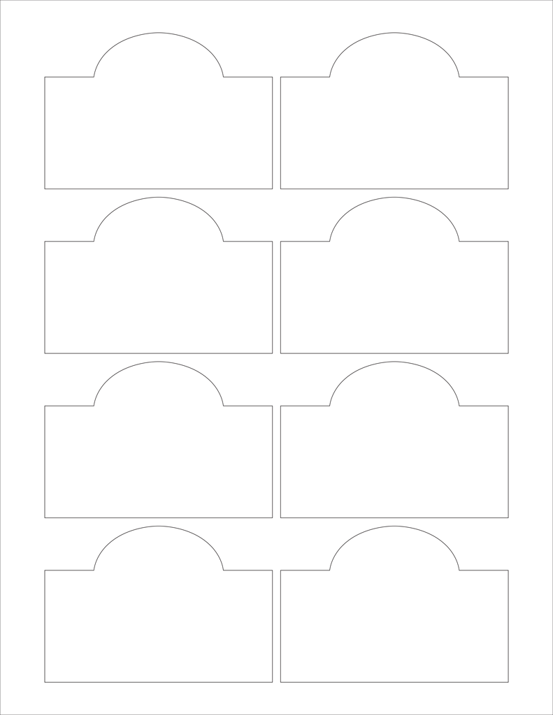 White Glossy Labels 3 5 X 2 4 Arched M 7 Wholesale Supplies Plus