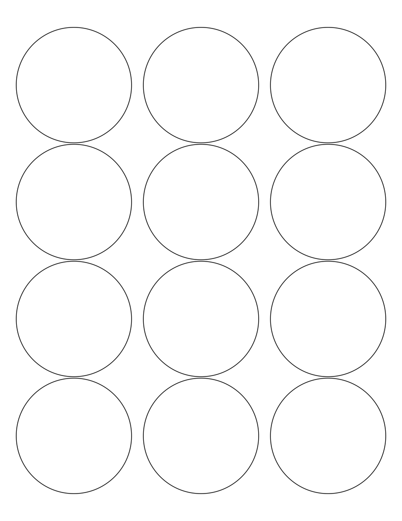 White Glossy Labels 2 5 Circle L 8 Wholesale Supplies Plus