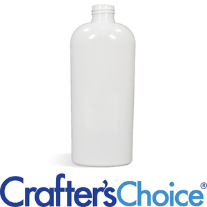 8 oz White Cosmo Oval Plastic Bottle - 24/410 - Crafter's Choice ...