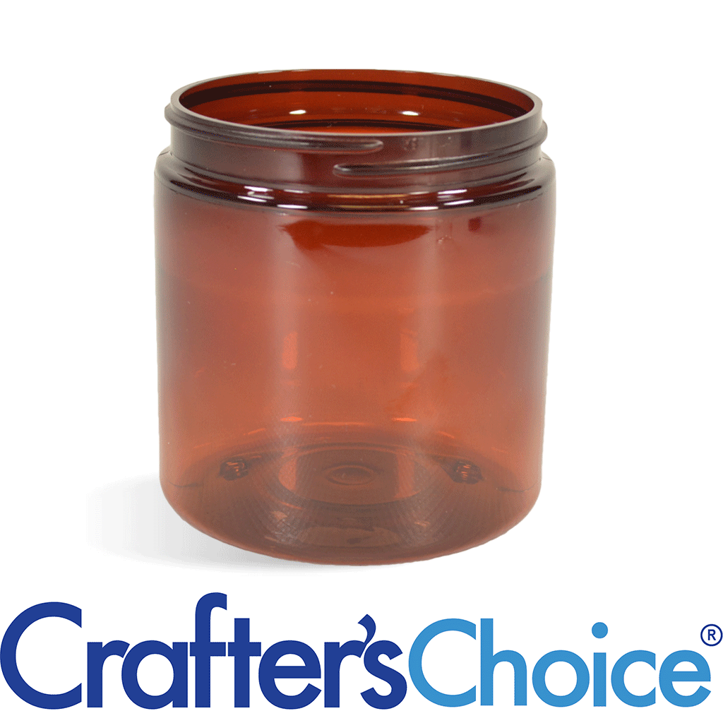 4 oz Amber Basic Plastic Jar - 58/400 - Wholesale Supplies Plus - Jars ...